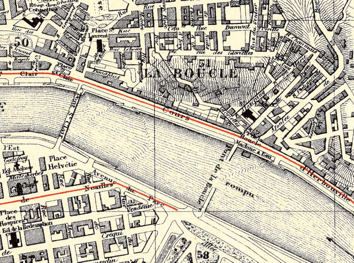 Lyon Map Large Wall Map of Lyon Archival Print on Paper or - Etsy