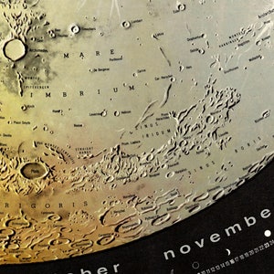 Map of the Moon - Large Moon Map Poster, Surveyor Probes Marked ...