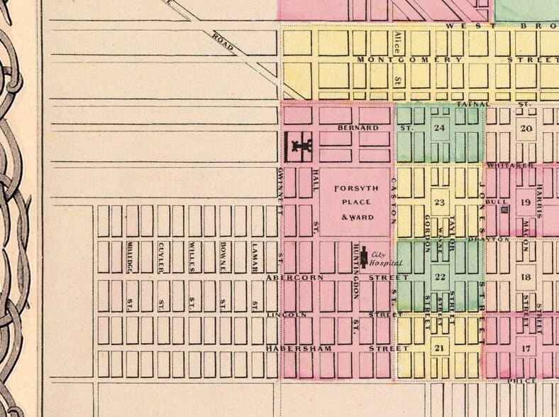 Savannah Map Old Map of Savannah Print Archival - Etsy