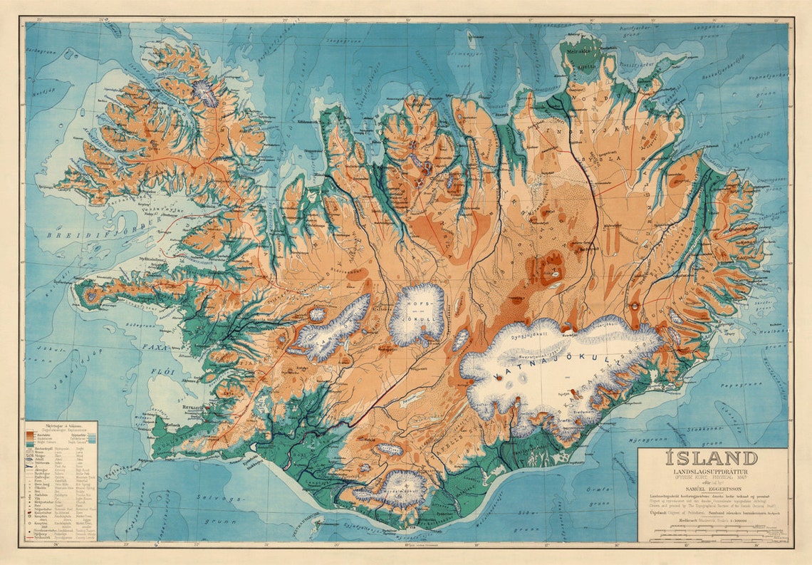 Old Map of Iceland Iceland Map Fine Print Islandia Map - Etsy Old Map of Iceland Iceland Map Fine Print Islandia Map - Etsy