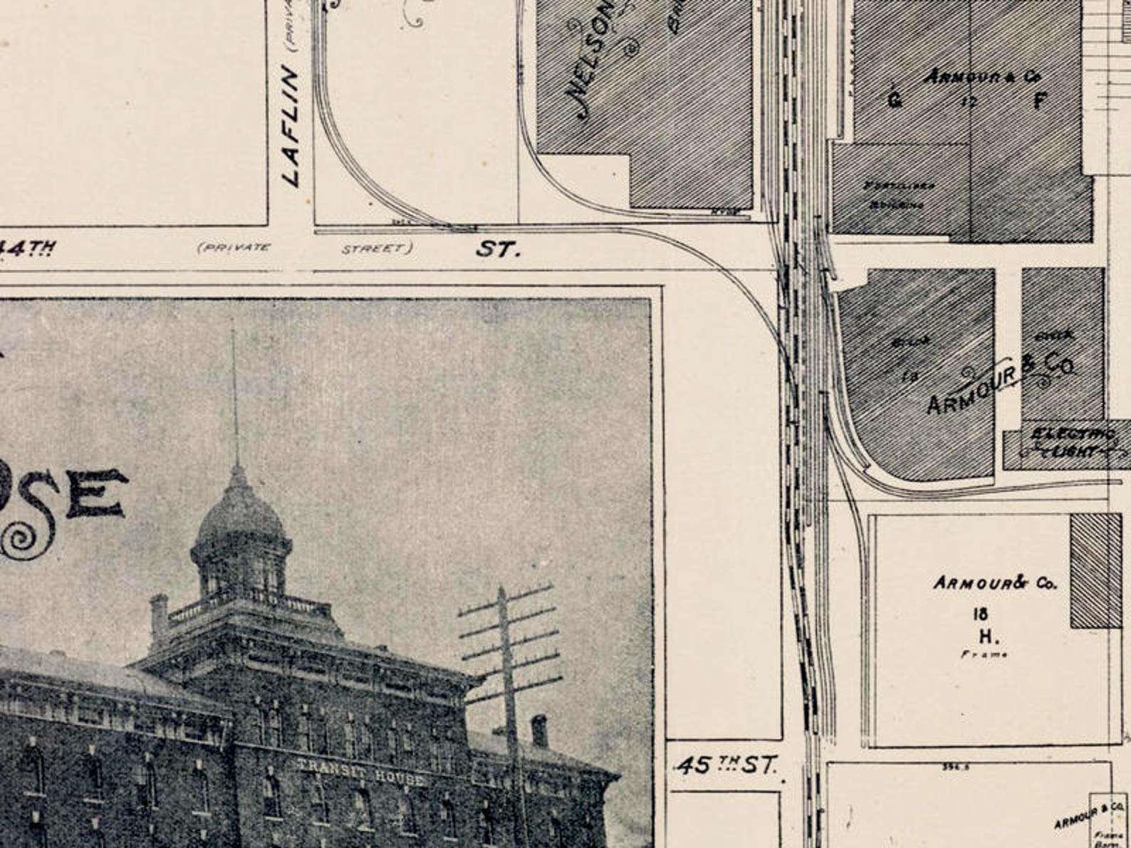 Map of Chicago Union Stock Yards Historical Map Restored - Etsy UK