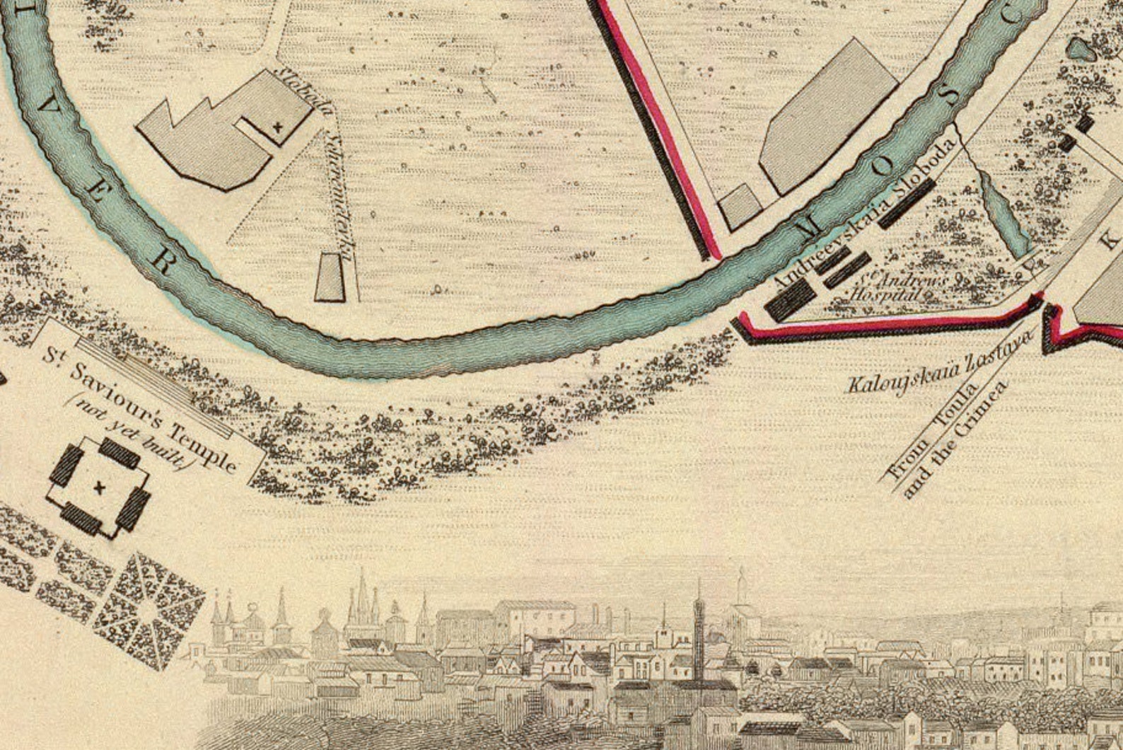 Moscow Map Old Map of Moscow Print Vintage Map | Etsy