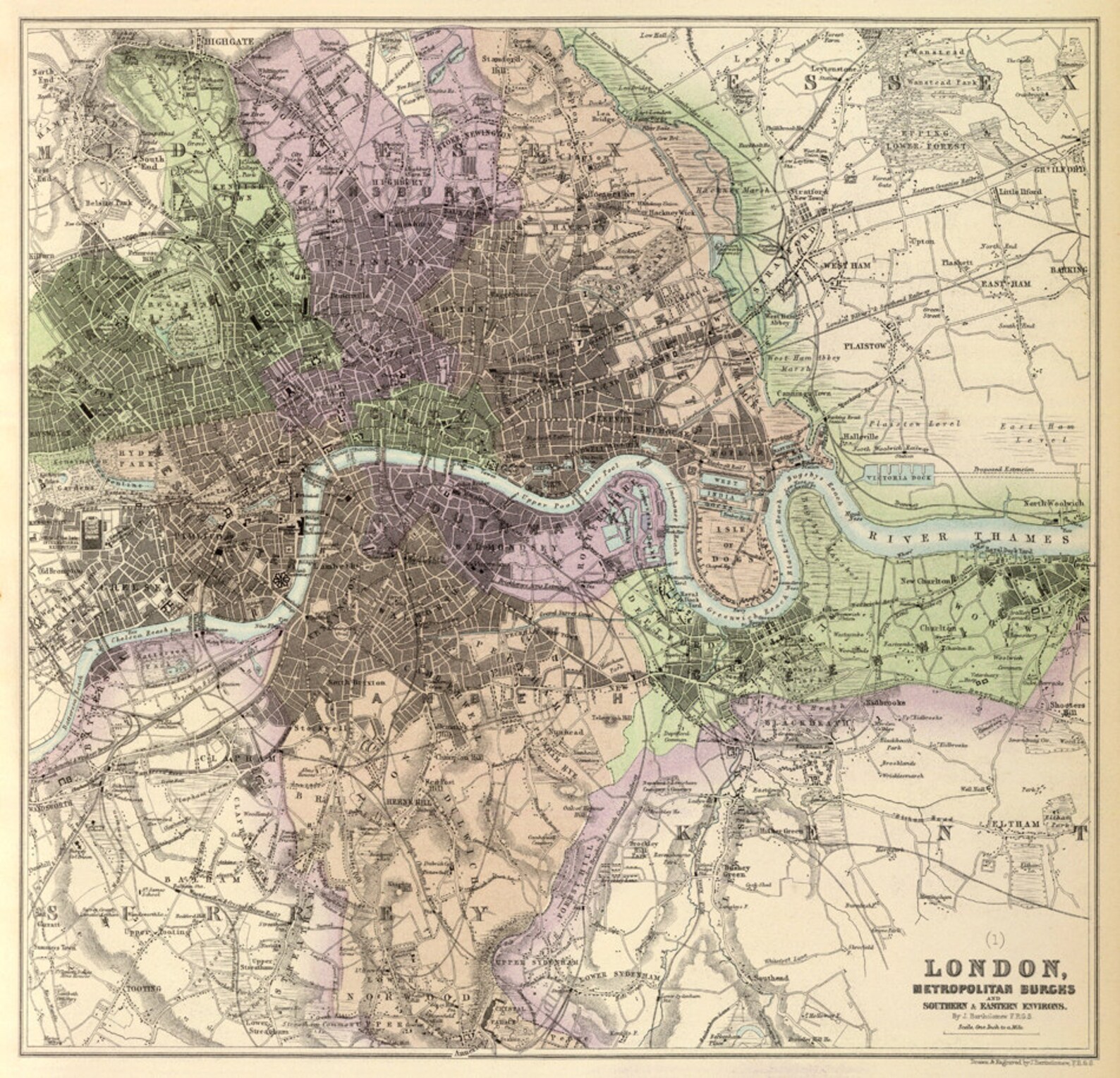 London Map Old Map of London Restored Vintage Map of - Etsy