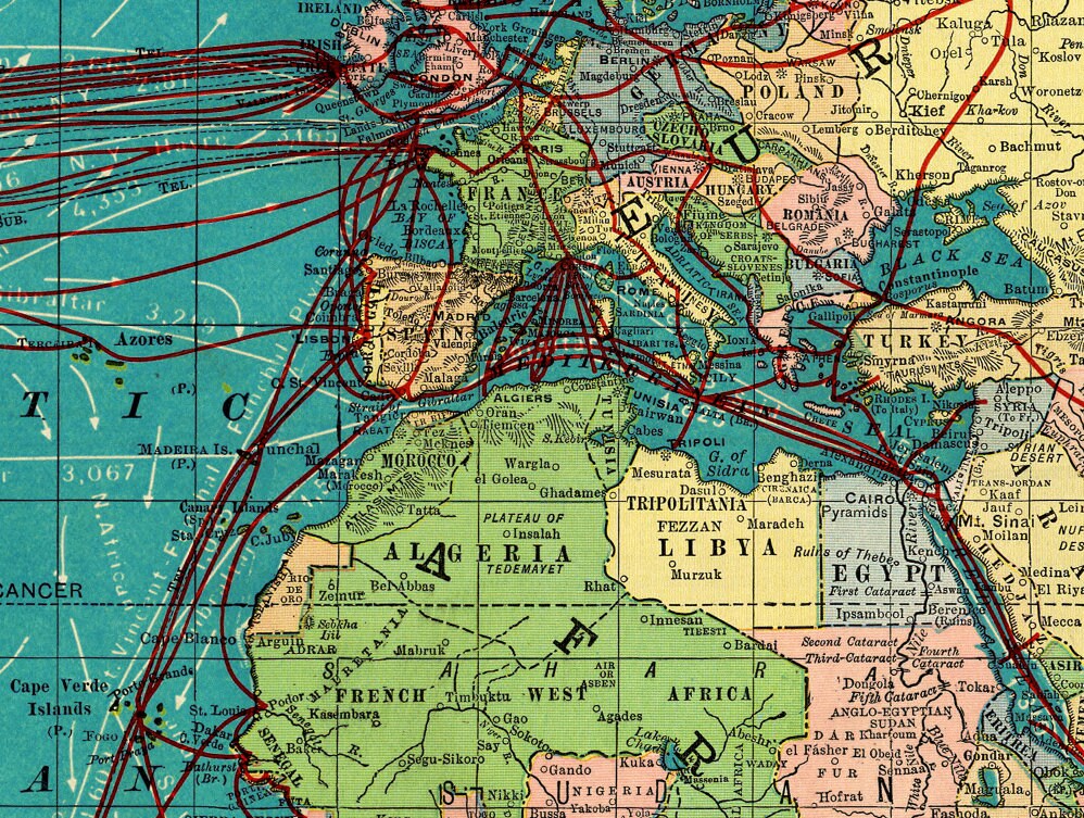 Wonderful Map of the World From 1897 Vintage Wall Map Poster | Etsy
