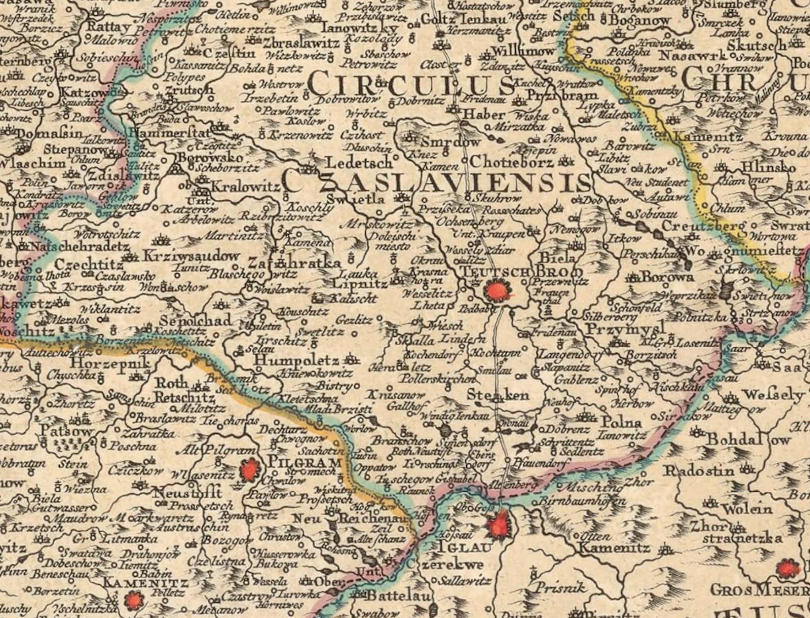 Old Map of Bohemia - the Kingdom of Bohemia Large Map - Etsy