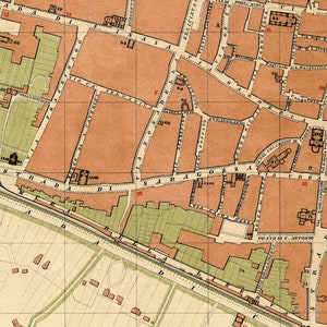 Vintage Map of Bologna - Bologna Map - Old Map of Bologna Print - Fine ...