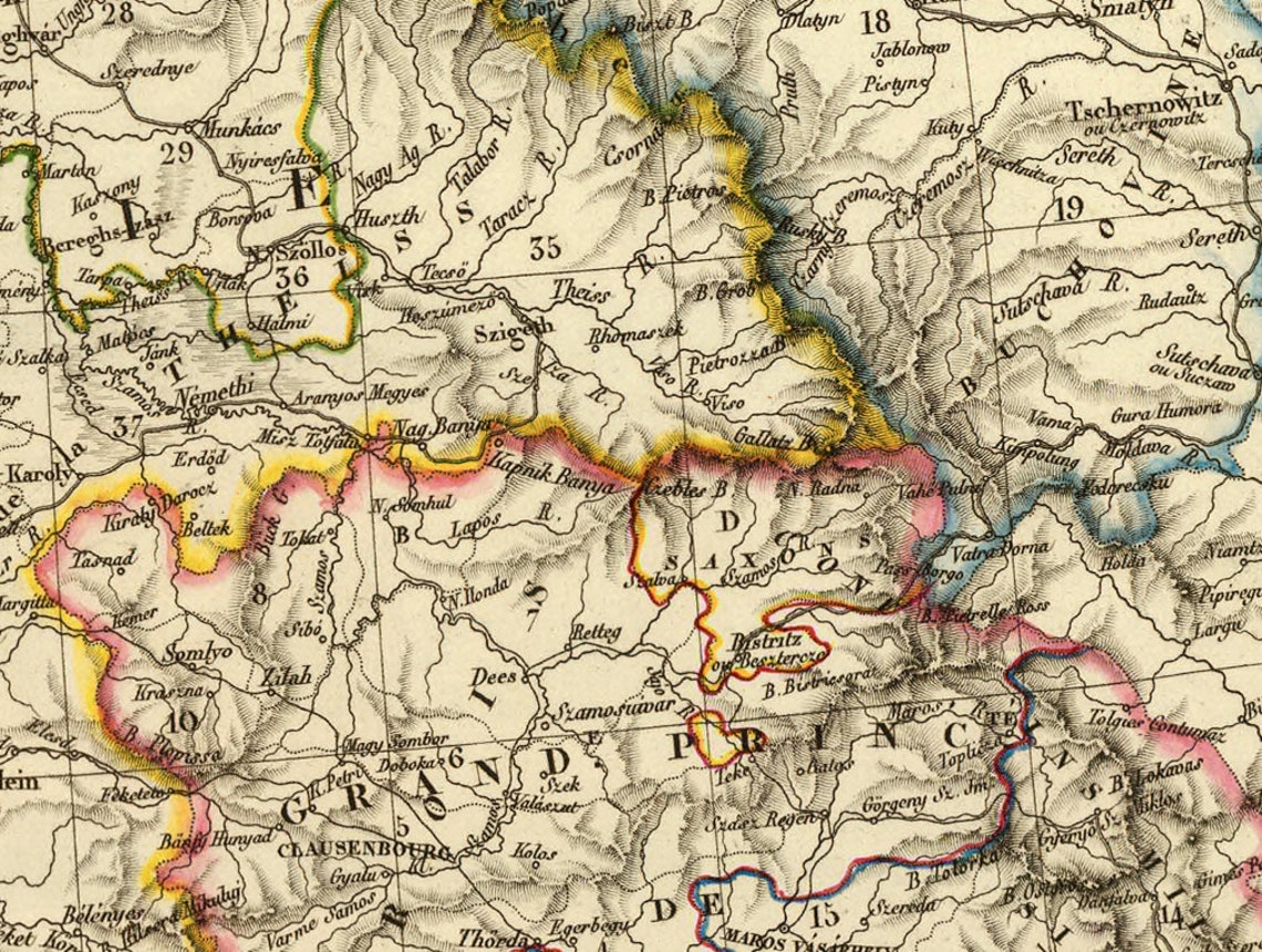 Historical Map of Austria and Austrian Empire - Large Wall Map Print - Etsy
