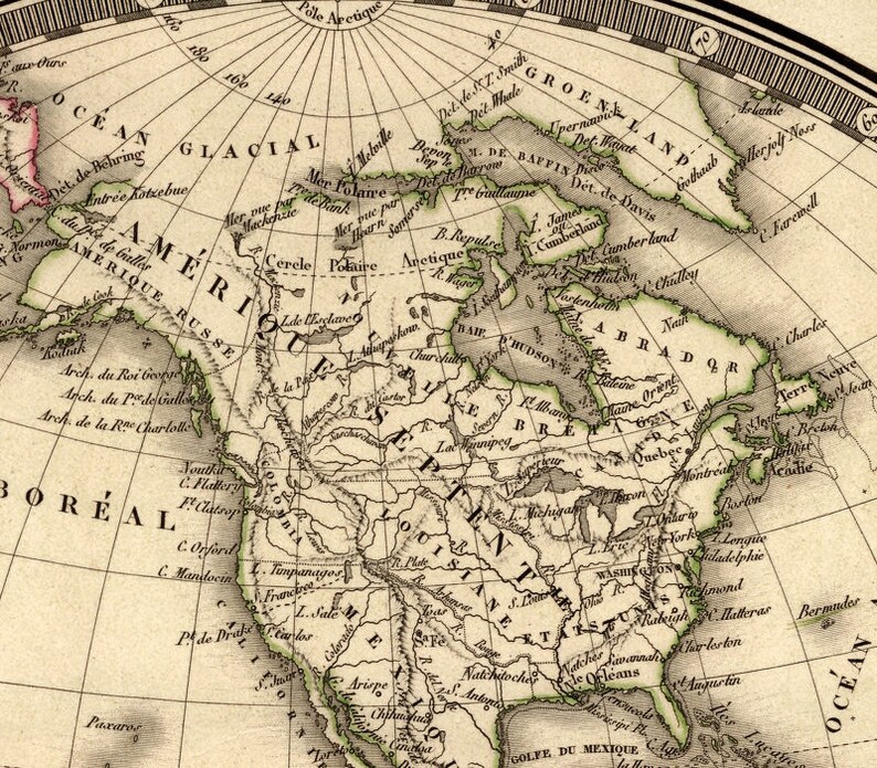 Antique world map print Old map of the world Reproduction | Etsy
