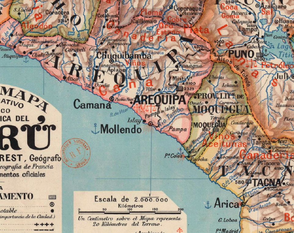 Mapa de Perú Mapa antiguo de Perú impresión de mapa de - Etsy México