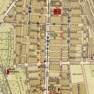 Leipzig Map - Old Map of Leipzig - Alte Karte Von Leipzig - Fine Print ...