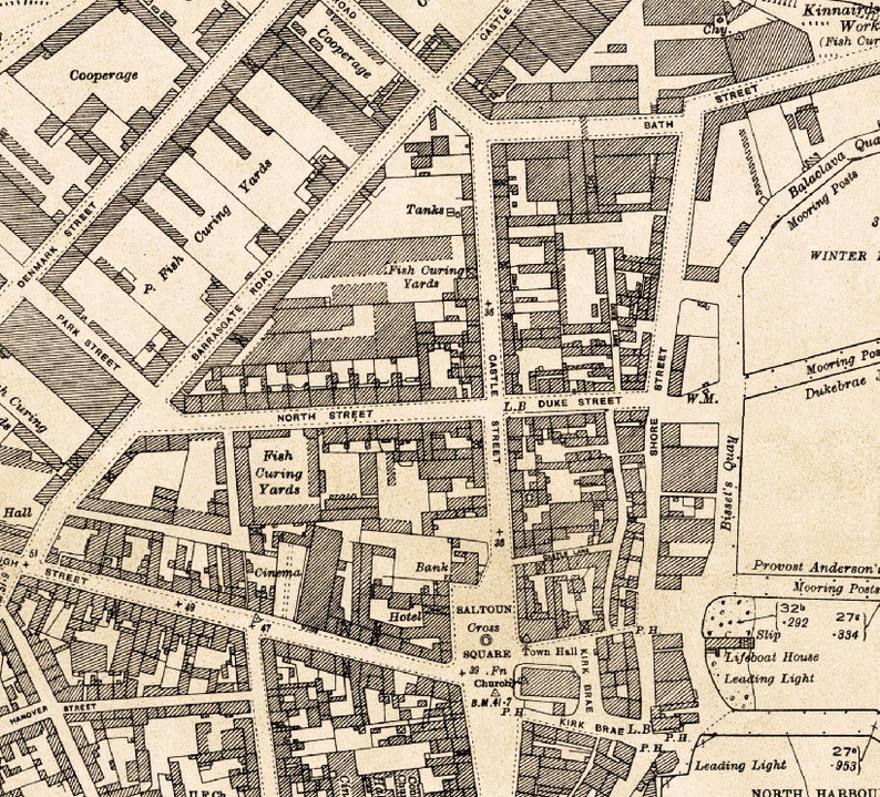 Old Map of Fraserburgh Fine Print on Paper or Canvas - Etsy