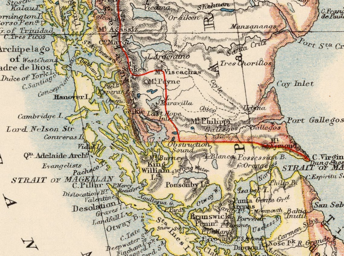 Chile Map Historical Map of Chile Large Map Print on Paper - Etsy