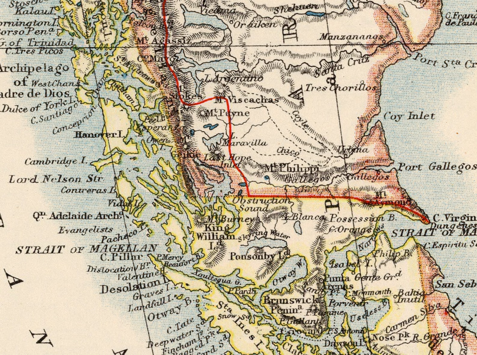 Chile Map Historical Map of Chile Large Map Print on Paper - Etsy