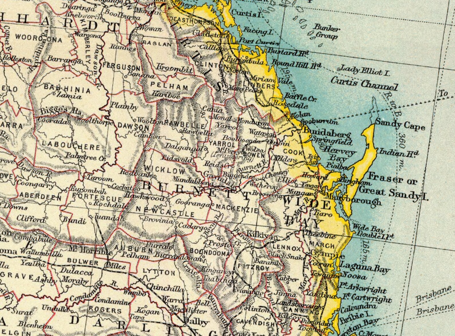 Eastern Australia Map Old Map Archival Print on Paper or - Etsy