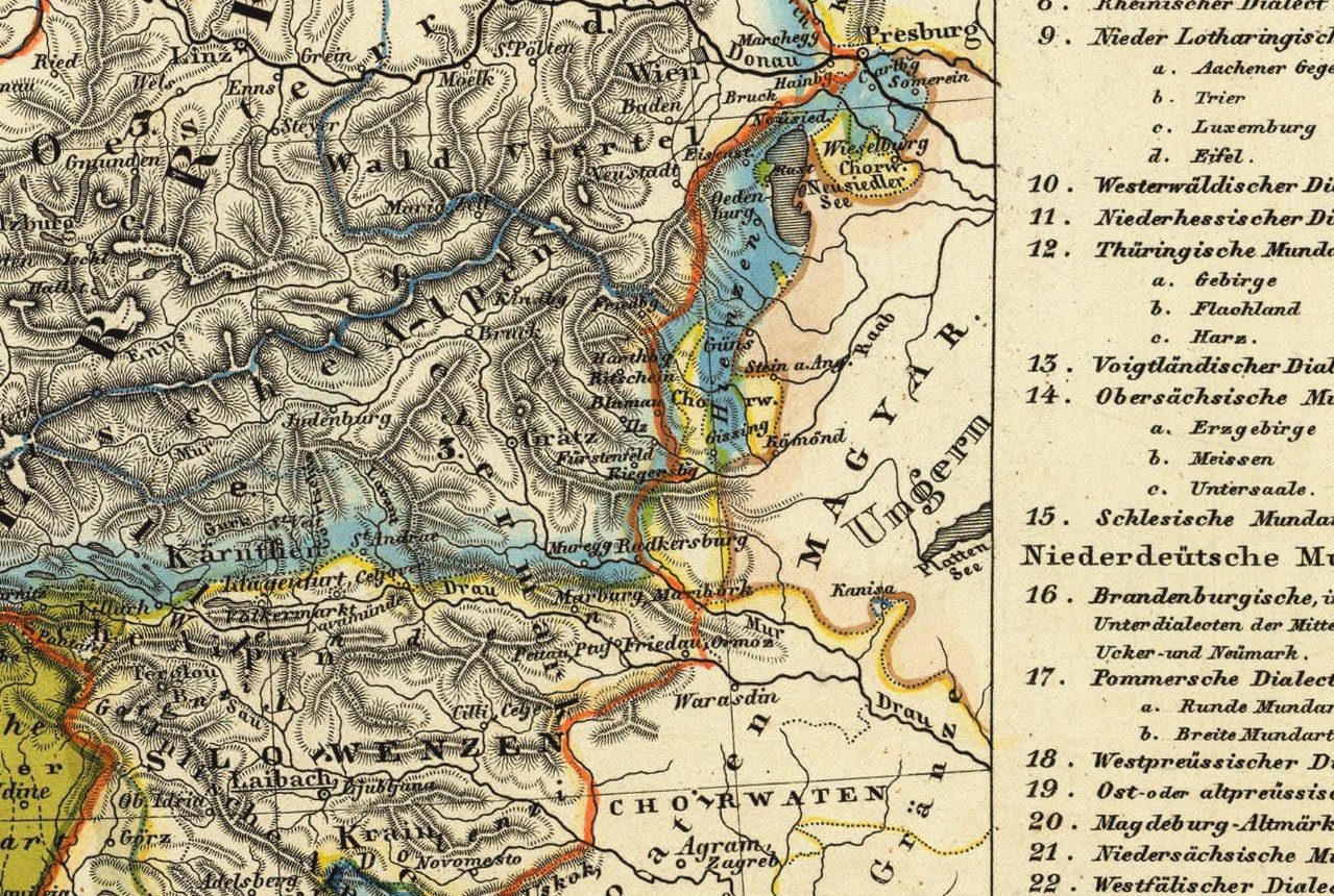 Germany Map - Historical Map Reproduction on Paper or Canvas - Etsy