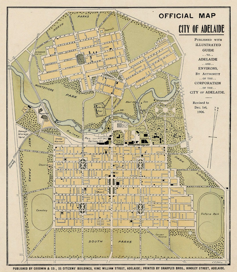 Old Map of Adelaide Archival Print Adelaide Map Restored | Etsy