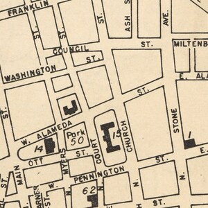 Vintage Map of Tucson, Arizona - Large Wall Map - Fine Print on Paper ...