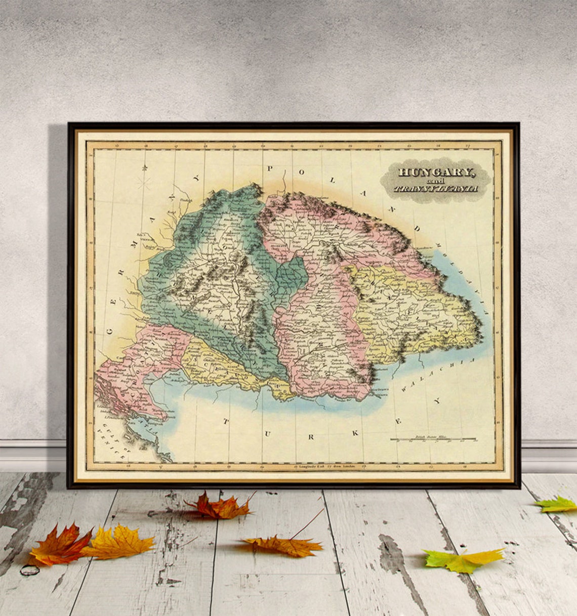 Hungary Map - Transilvanya Map - Old Map Restored - Historical Map ...
