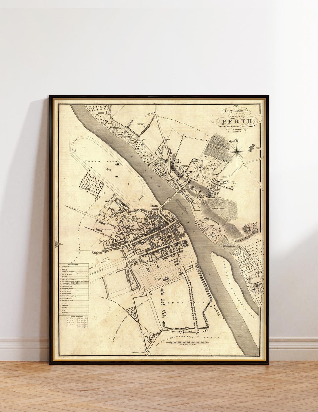 Map of Perth (scotland), Fine Archival Print, a Historical Glimpse in ...