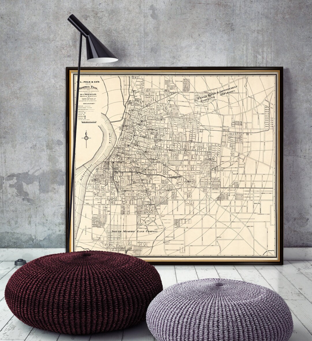 Mapa de Menfis Mapa vintage de Menfis reproducción fina - Etsy México