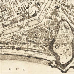 Nice Map - Old Map of Nice - City Map Archival Reproduction on Paper or ...