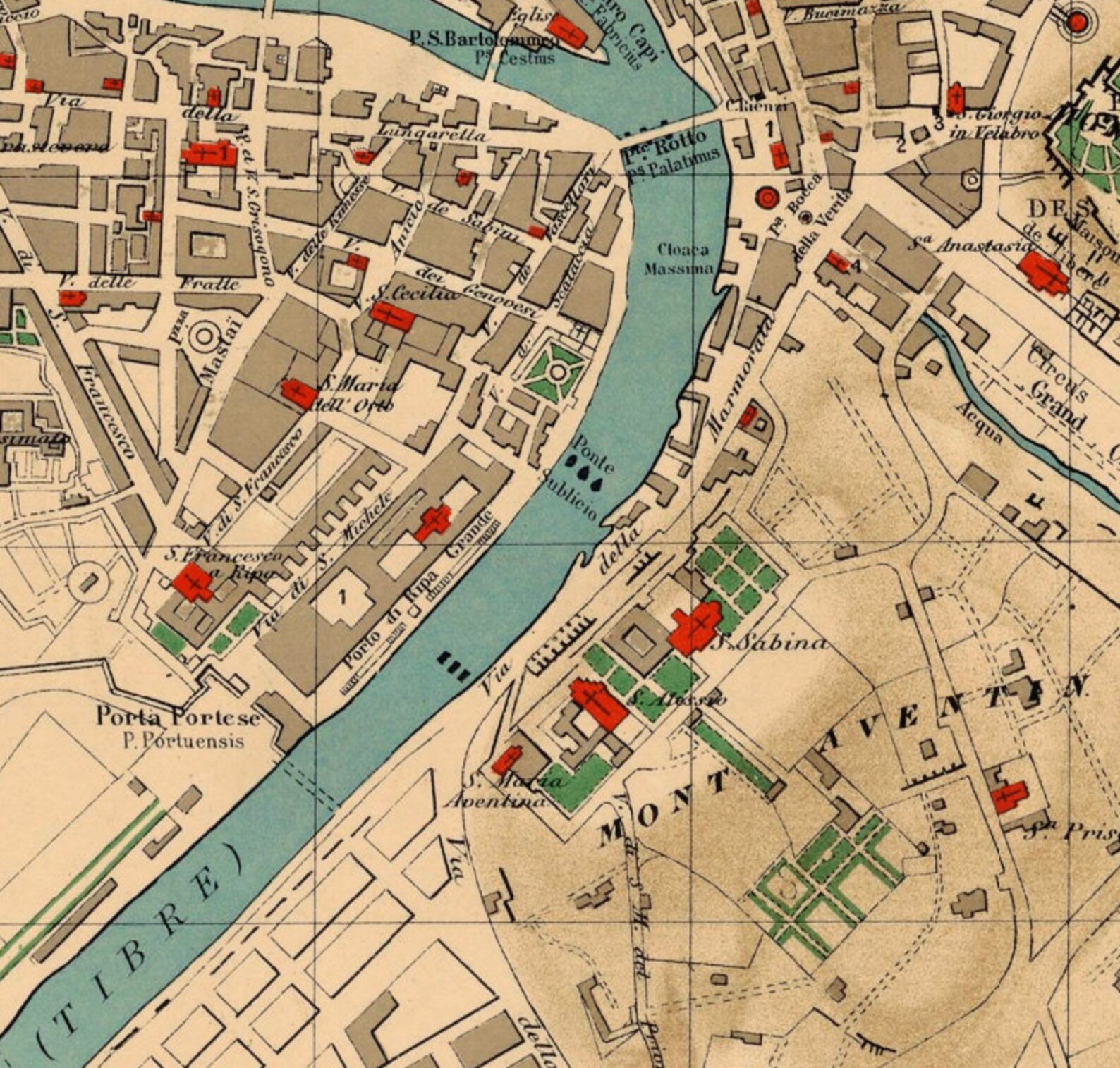 Rome Map Historical Map of Rome Large Wall Map Fine - Etsy