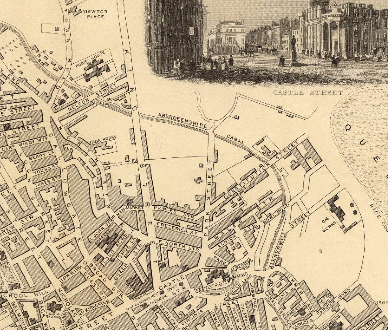 Aberdeen Map Historical Map of Aberdeen Fine Print on Paper - Etsy