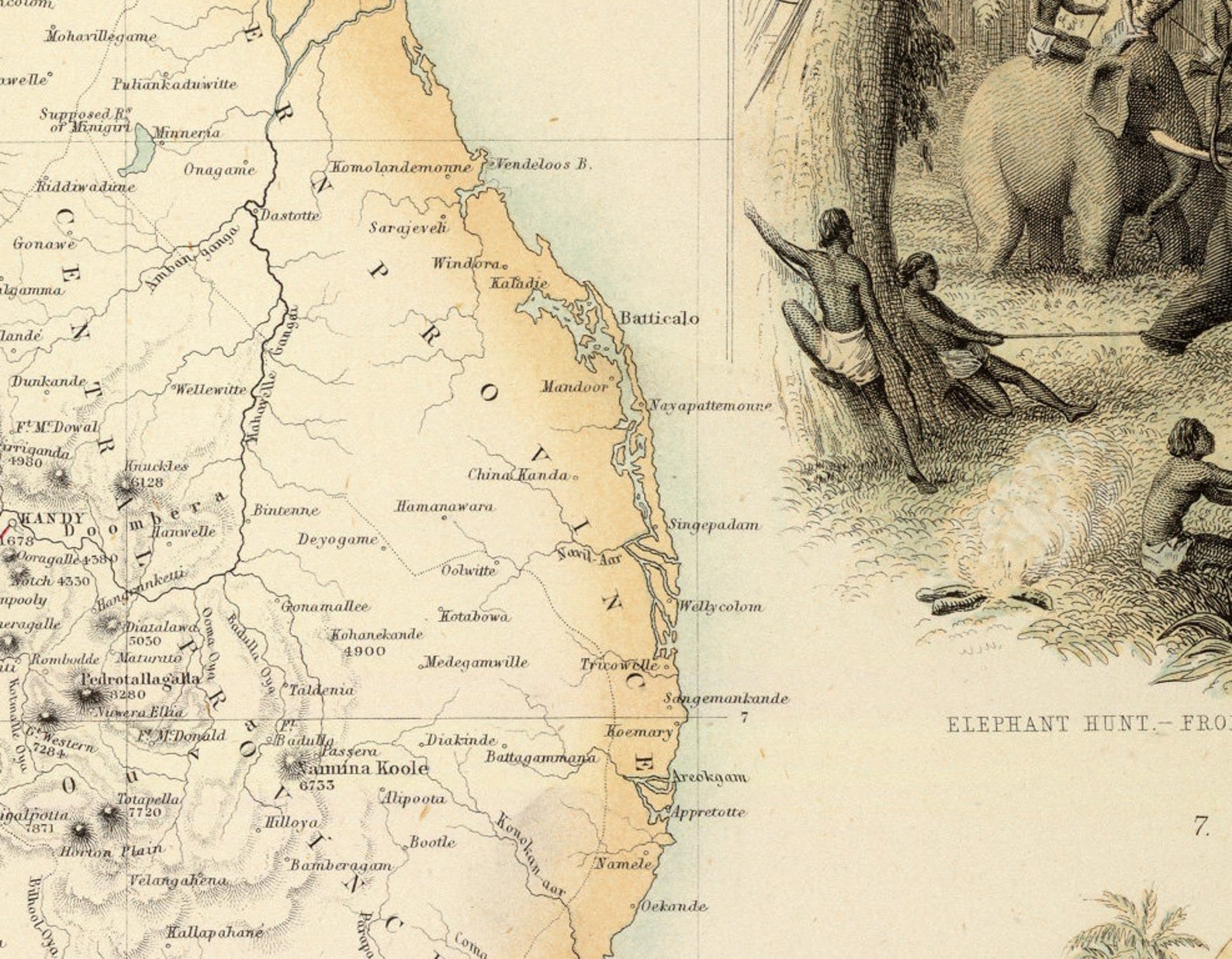 Pictorial map of Ceylon Map of Sri Lanka available on paper | Etsy