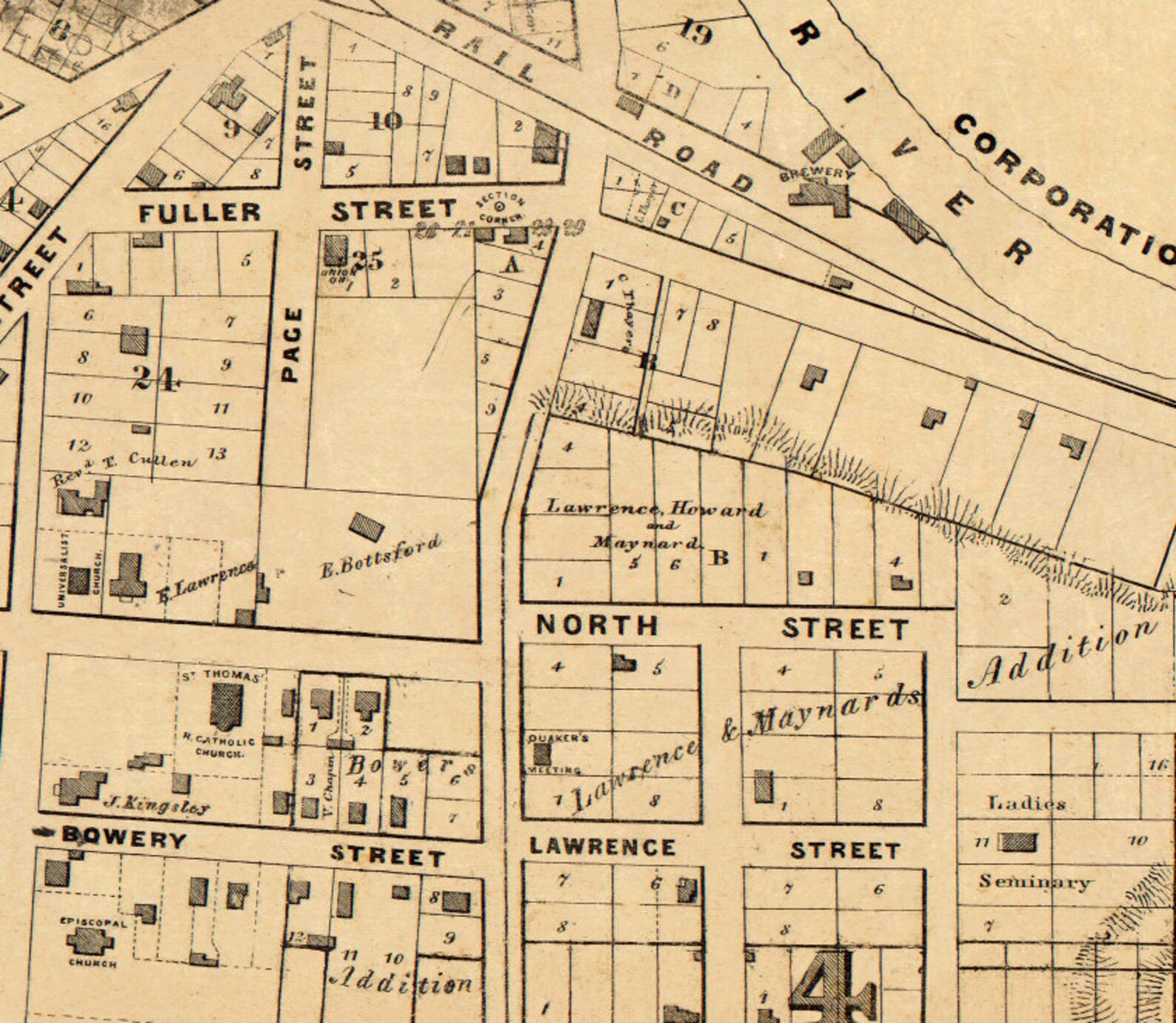 Ann Arbor map Old city plan Fine reproduction on paper or | Etsy