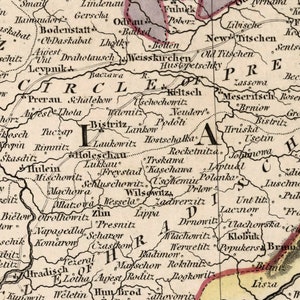 Old Map of Bohemia - Moravia Map - Historical Map Print on Paper or ...