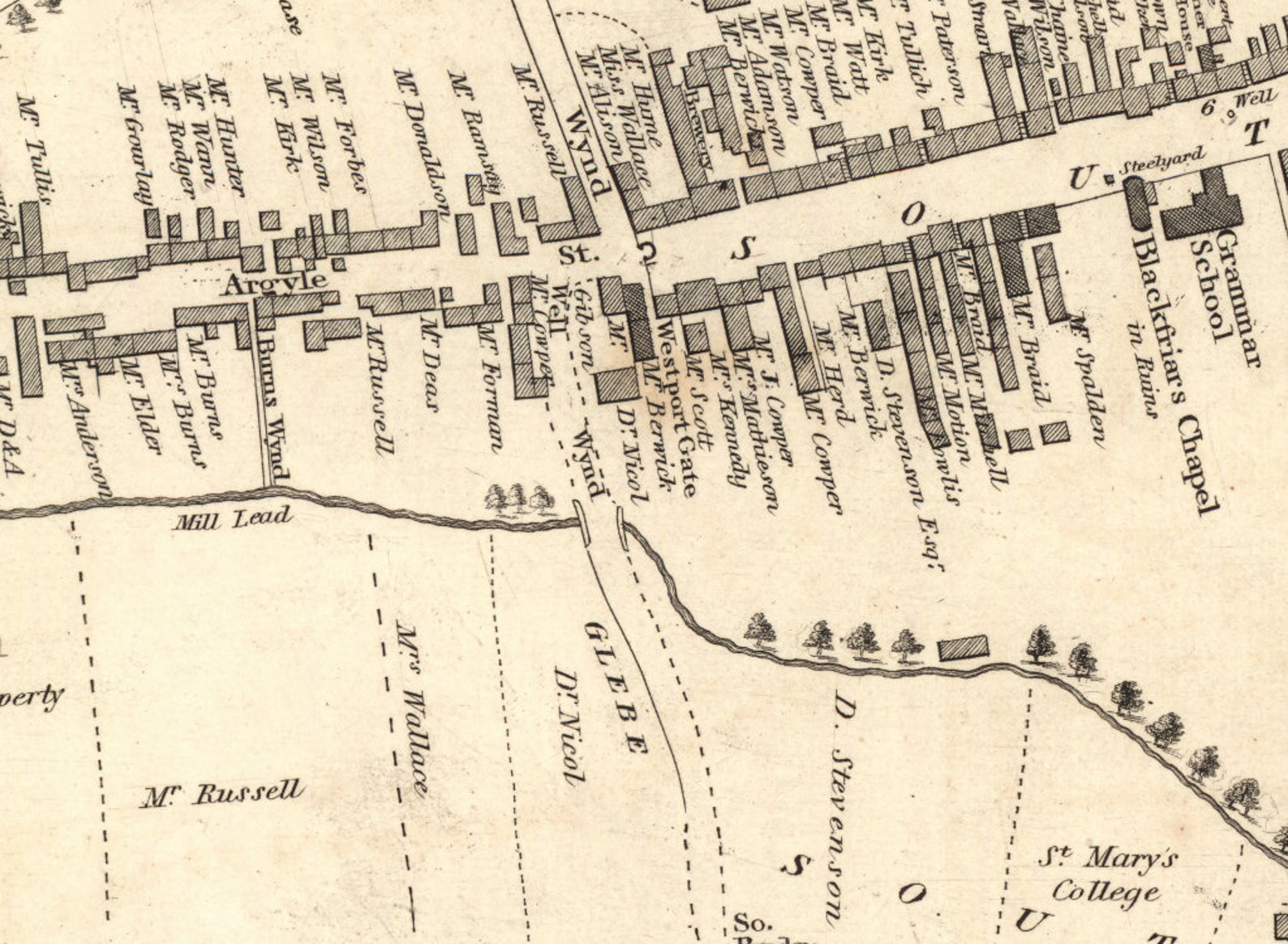 Saint Andrews Map Antique Map Restored in Sepia Tones - Etsy