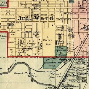 Decatur Map - Map of Decatur (illinois) and Vicinity - Archival Print ...