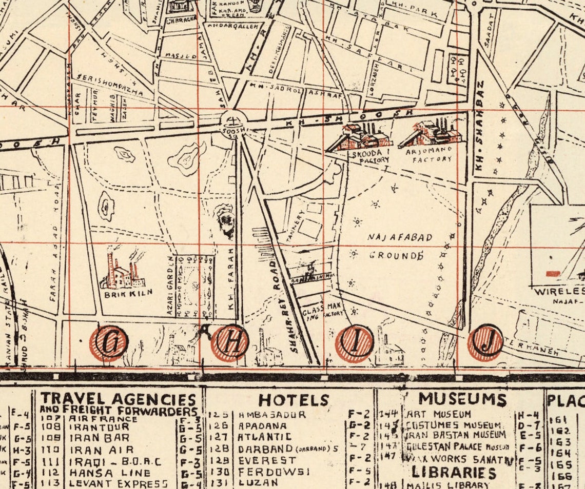 Tehran Map Vintage Map of Teheran Fine Print Available on - Etsy