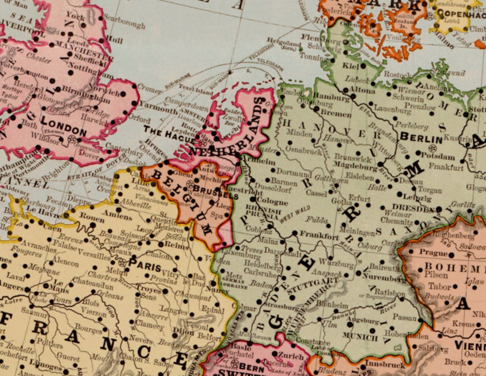 Europe Map Old Map of Europe Giclee Fine Art Large Map - Etsy