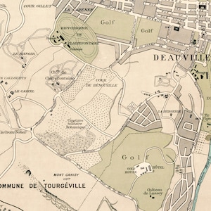 Deauville Map - Plan De La Ville De Deauville - Old Map Reproduction on ...