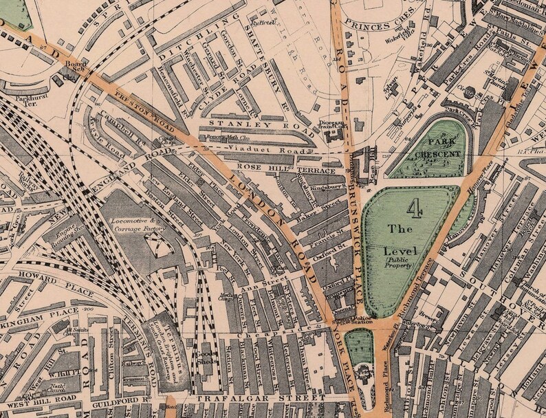 Brighton Map Old Map of Brighton Print Fine Print Large - Etsy