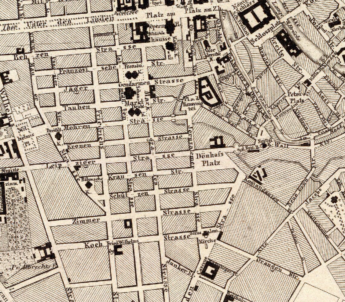 Berlin map Vintage map of Berlin in sepia tones Karte von | Etsy