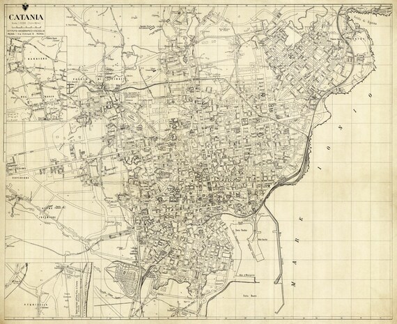 Old Catania Maps Stielers Handatlas 1891 22 Public Domain Old Map