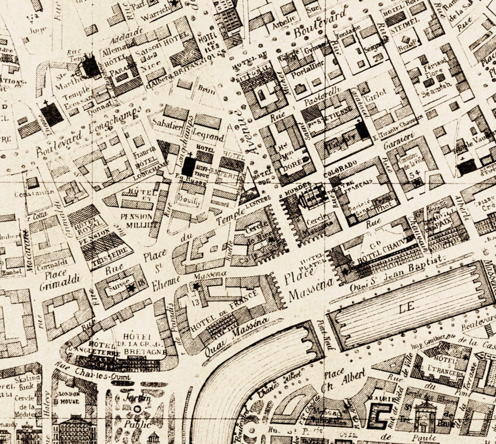 Mappa di Nizza Vecchia mappa di Nizza Riproduzione - Etsy Italia