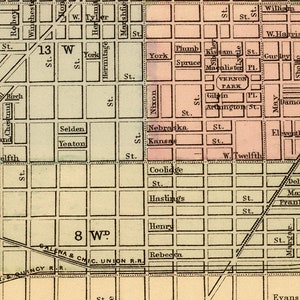 Chicago Map From 1885, Restored Map, Digitally Enhanced, Historical Map ...