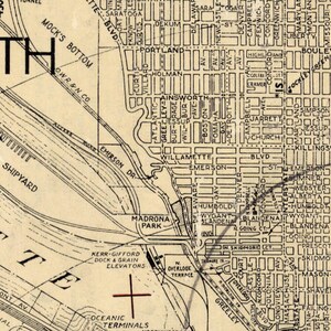 Portland Map, Old Map of Portland (oregon) , Large Map, a Moment in ...