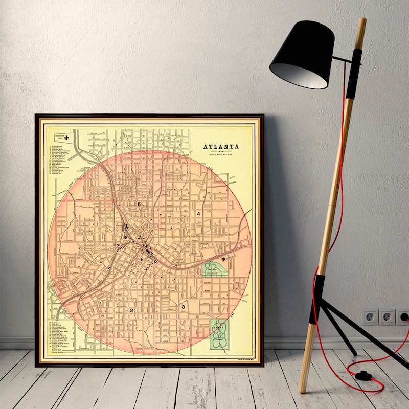 Atlanta Maps - Etsy