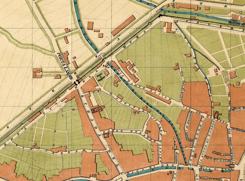 Vintage Map of Bologna Bologna Map Old Map of Bologna - Etsy