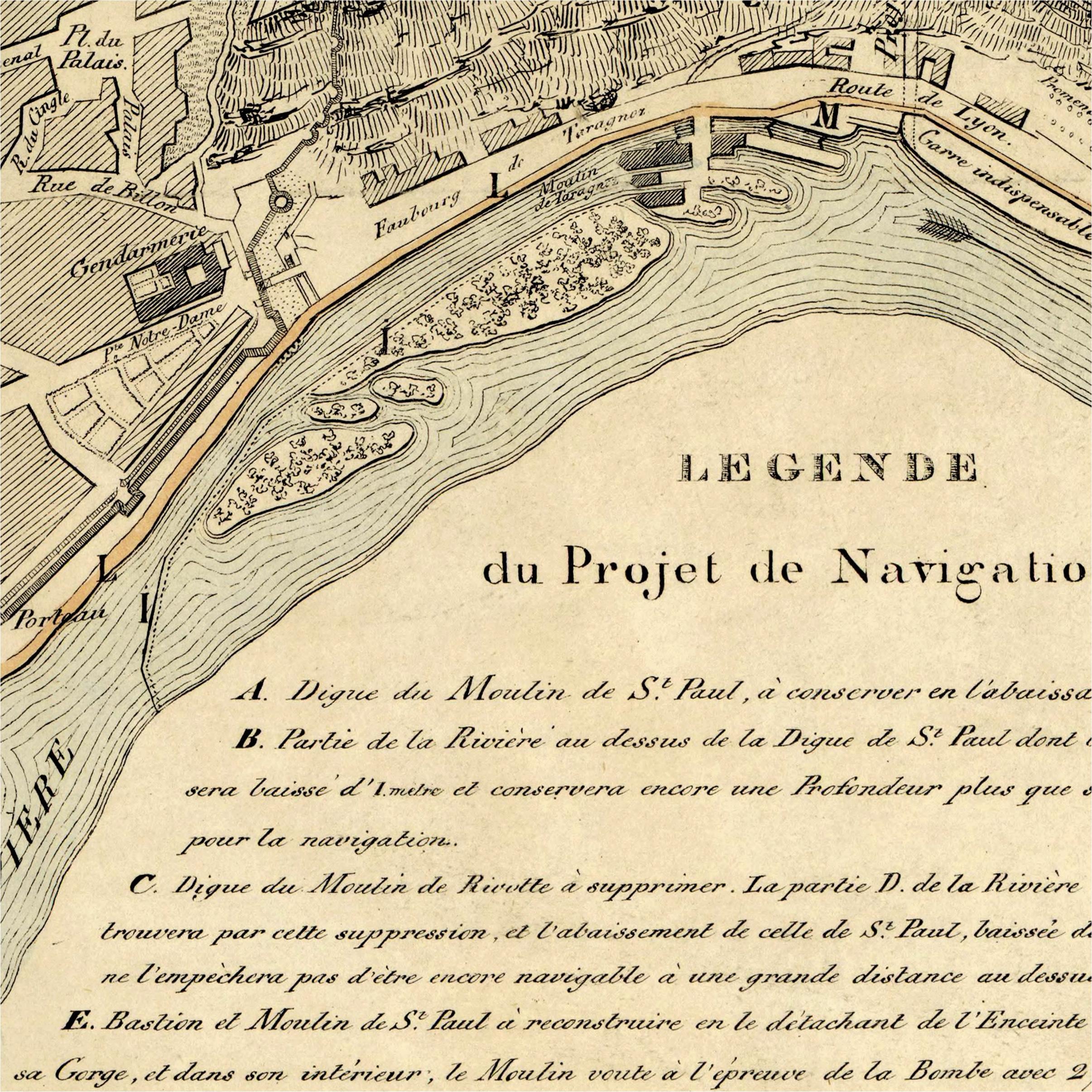 Besancon Map - Plan De Besançon - Historical Map Print, 16 X 24 Inches ...