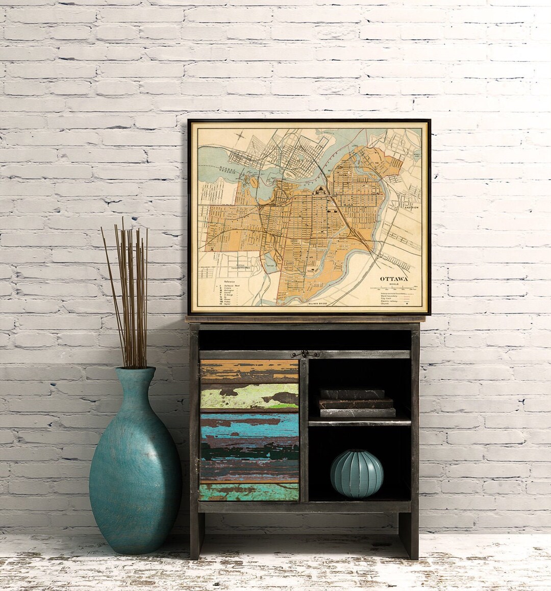 Old Map of Ottawa, Historical Map Reproduction on Paper or Canvas - Etsy