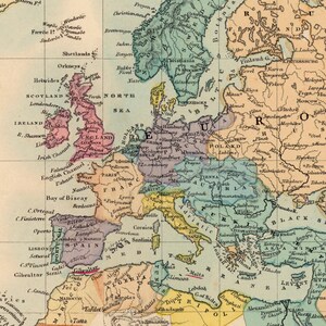 Wonderful Map of the World From 1872, World Map Poster, Vintage Style ...