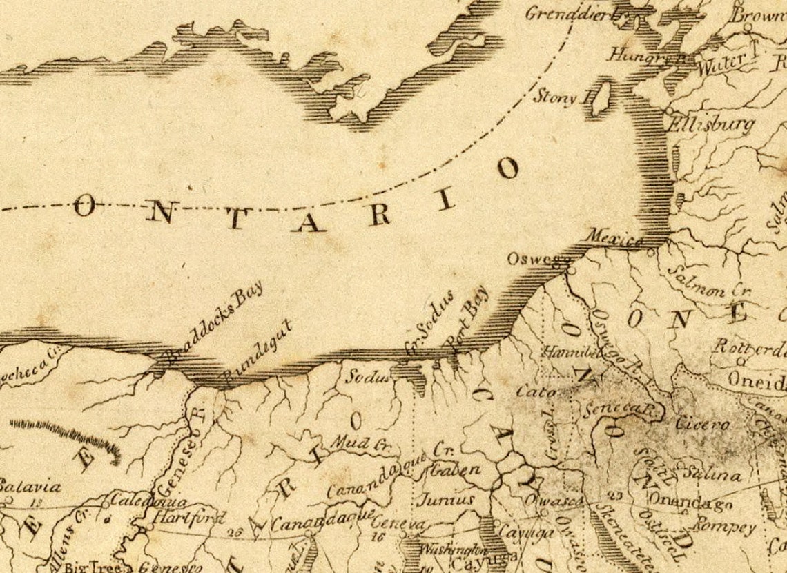 New York State Map Vintage Style Old Map Reproduction - Etsy