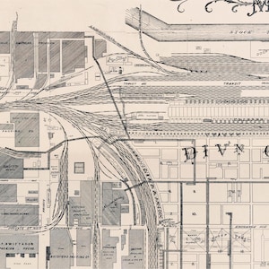 Map of Chicago Union Stock Yards, Historical Map Restored, a Glimpse ...