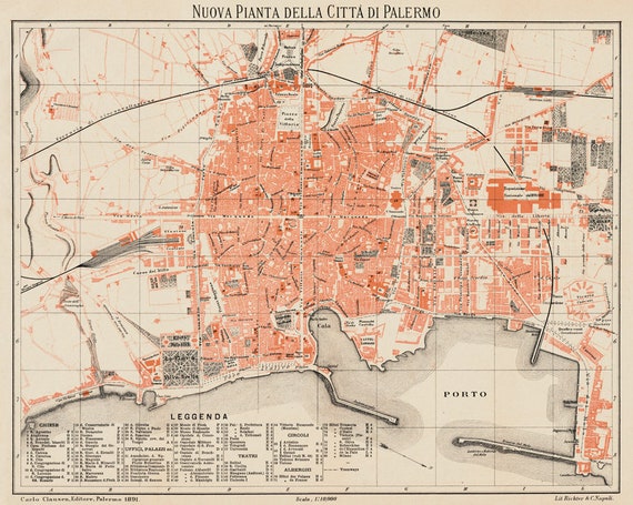 Map Of Palermo Mappa Di Palermo