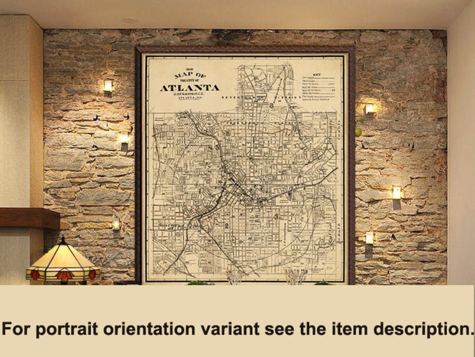 Map of Atlanta old map with a wonderful patina available on | Etsy